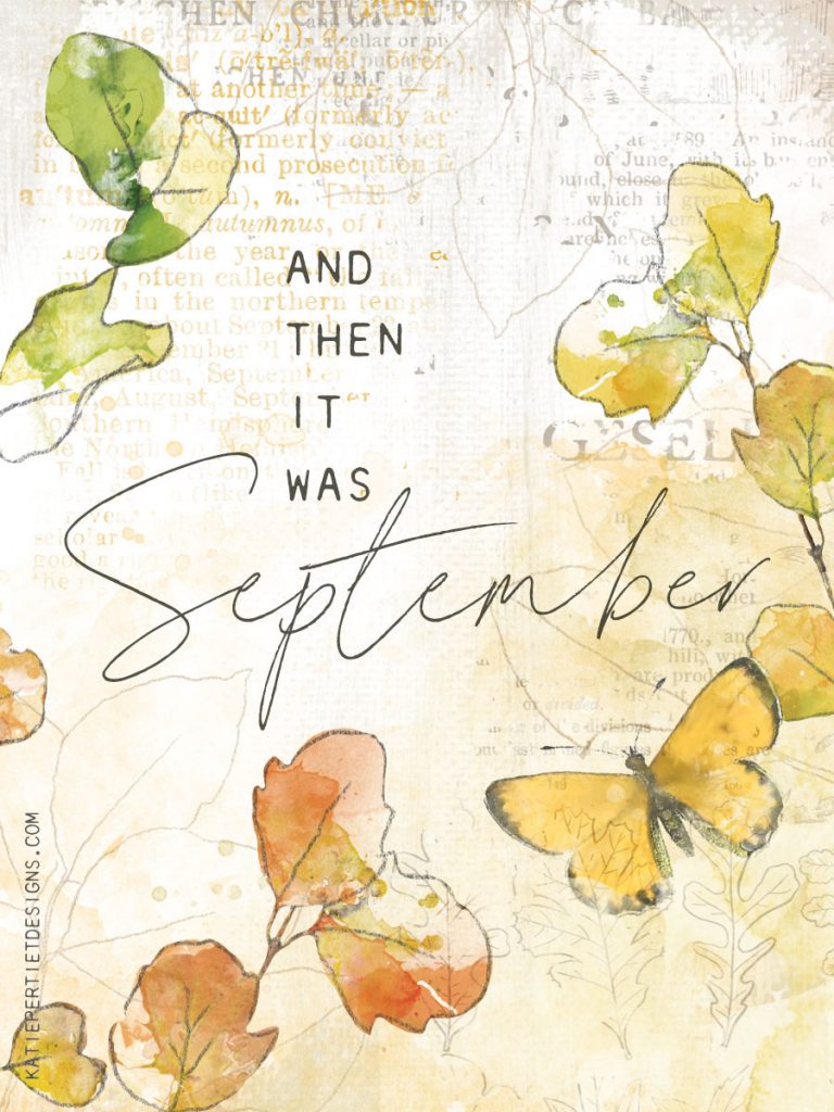 And then it was September Journal Card | Katie Pertiet Designs