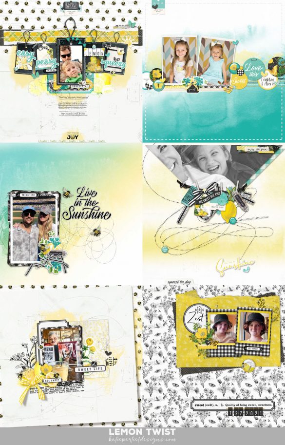 Lemon Twist Digital Scrapbooking Collection | Katie Pertiet Designs