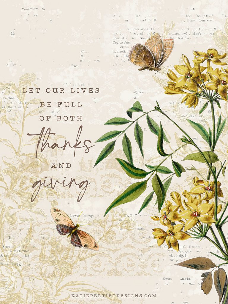 Thanks + Giving | Katie Pertiet Designs