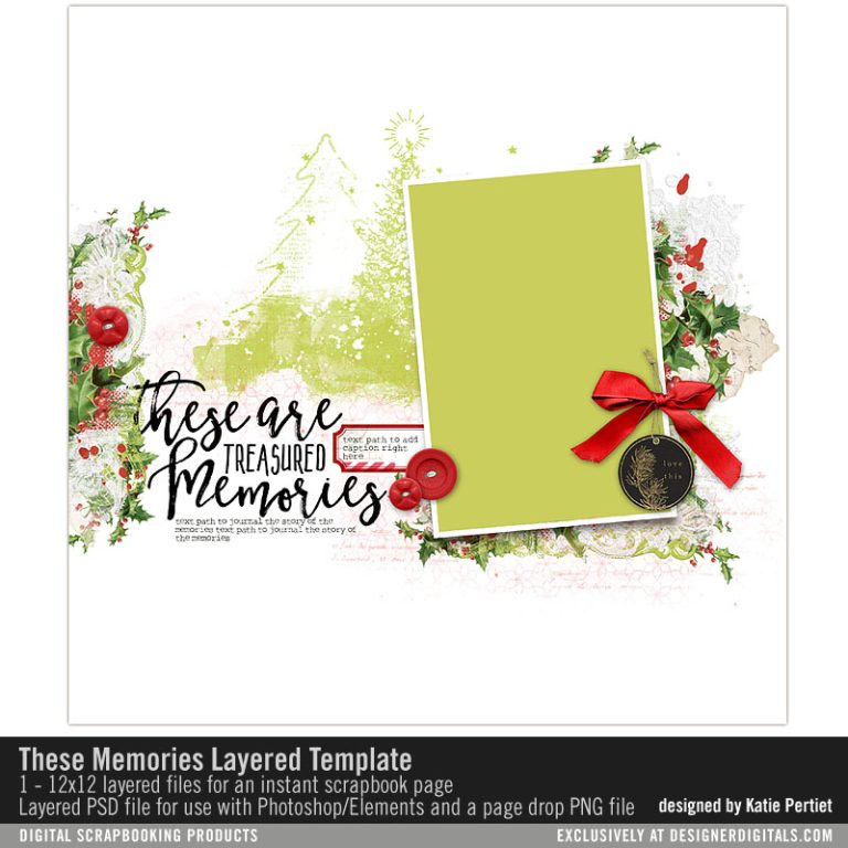Template Mashup: December Memories | Katie Pertiet Designs