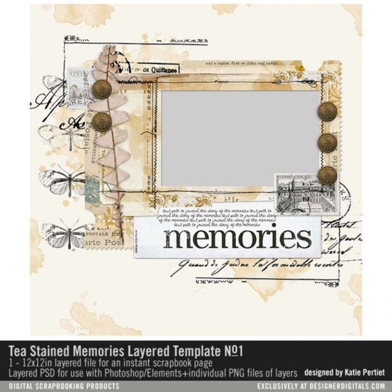 Family Memories Template MashUp Challenge | Katie Pertiet Designs