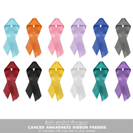Free Cancer Ribbons for Your Scrapbook Pages + Craft Projects | Katie ...