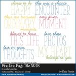 Fine Lines Page Titles 18 Brushes and Stamps - Katie Pertiet Designs