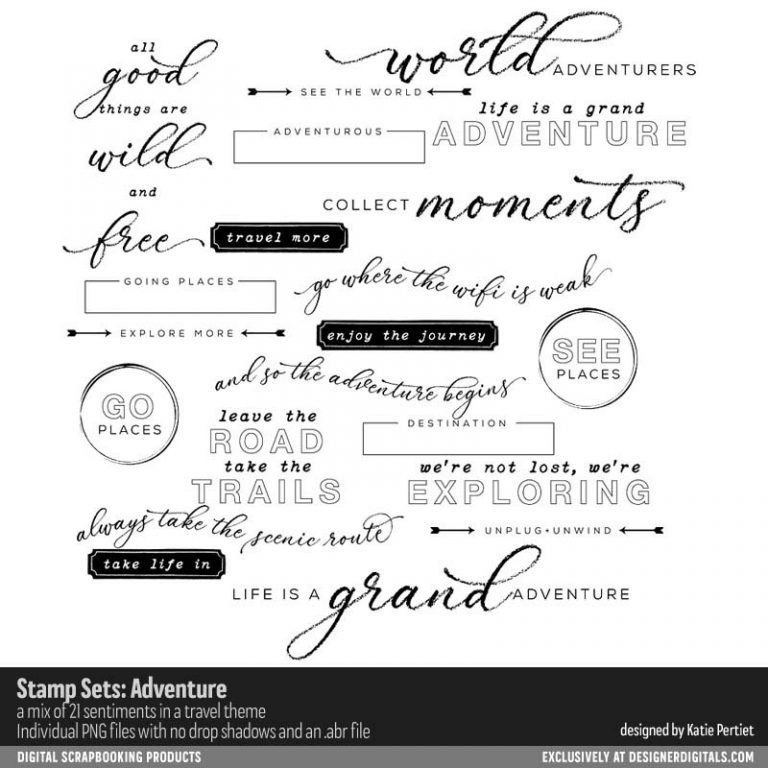 Stamp Sets: Adventure - Katie Pertiet Designs