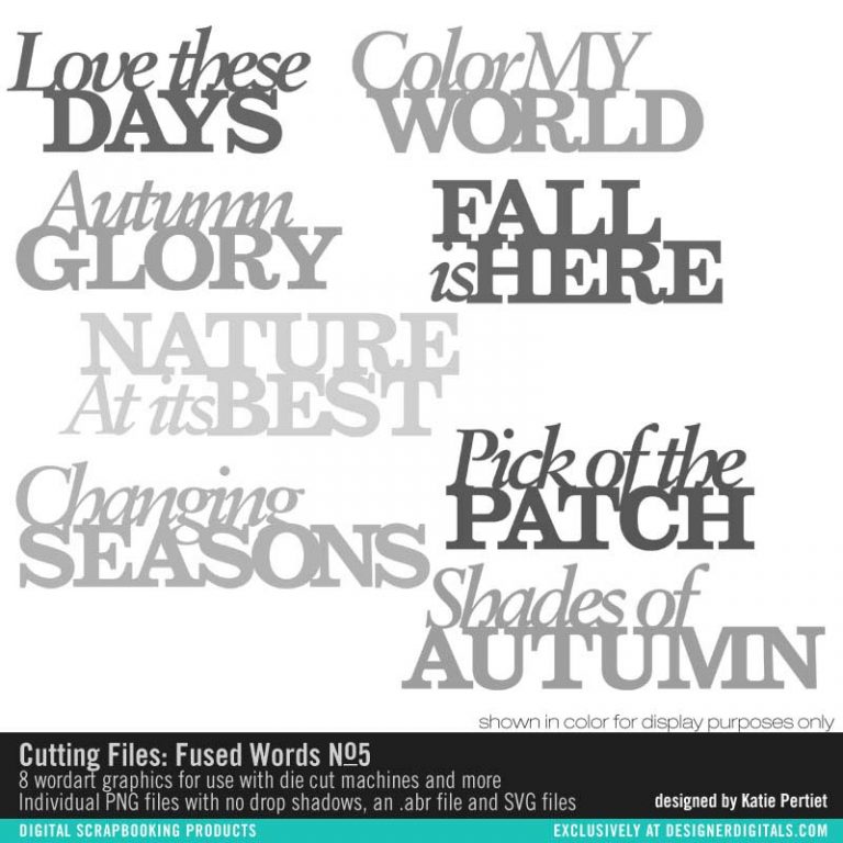 Cutting Files: Fused Words 05 - Katie Pertiet Designs