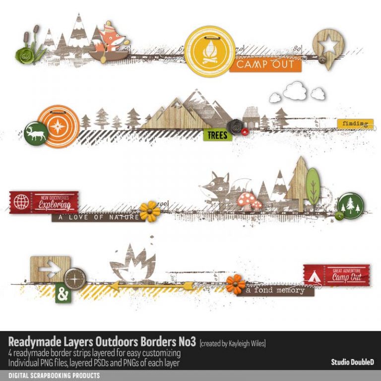 Readymade Layers: Outdoors Borders 03 - Katie Pertiet Designs