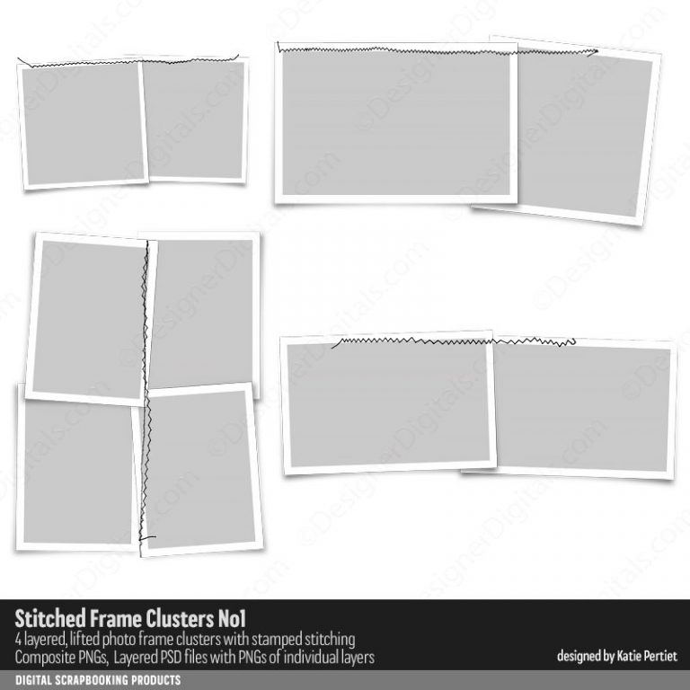 Stitched Frame Clusters 01 - Katie Pertiet Designs