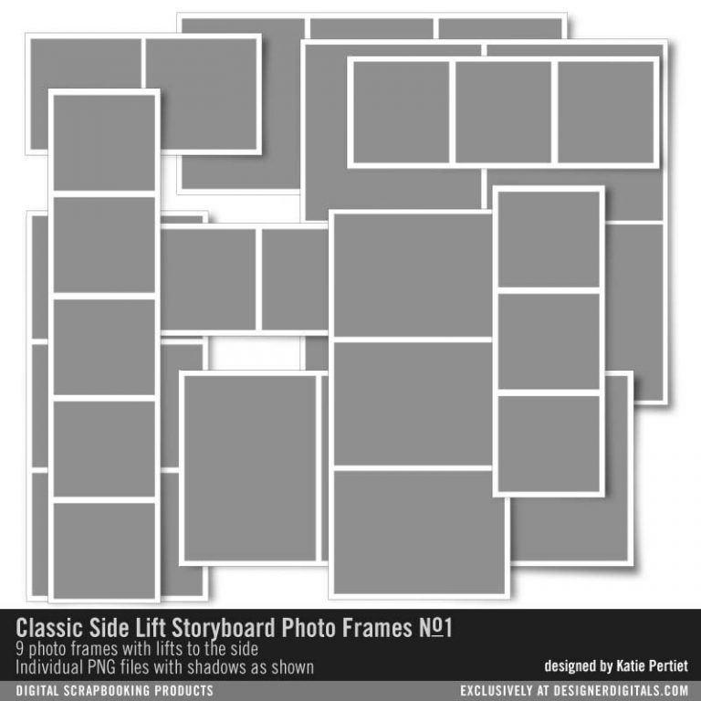 Classic Side Lift Storyboard Photo Frames 01 - Katie Pertiet Designs