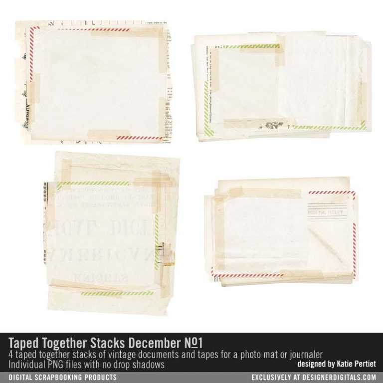 Taped Together Stacks December 01 - Katie Pertiet Designs