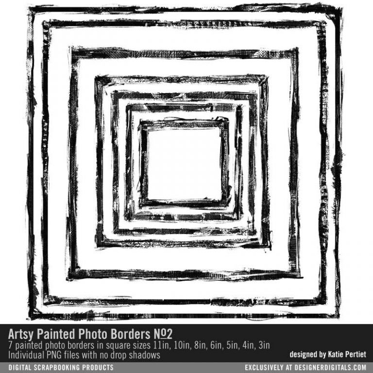 Artsy Painted Photo Borders 02 - Katie Pertiet Designs