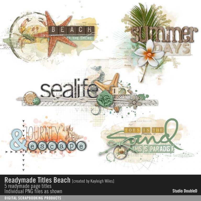 Readymade Titles: Beach 01 - Katie Pertiet Designs