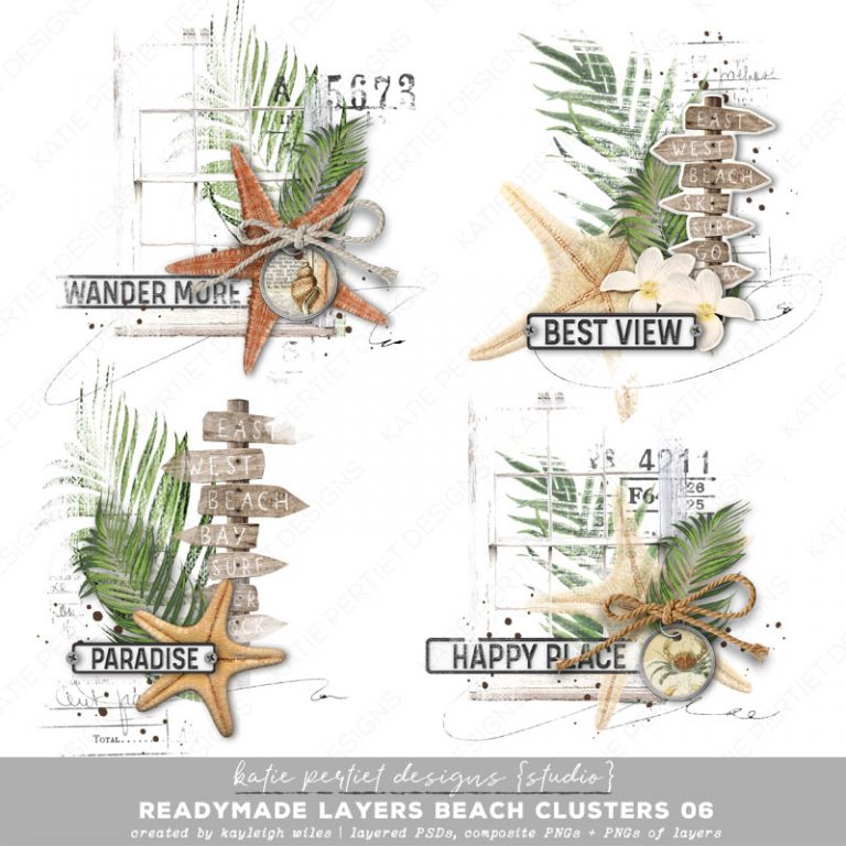 Readymade Layers: Beach Clusters 06 - Katie Pertiet Designs