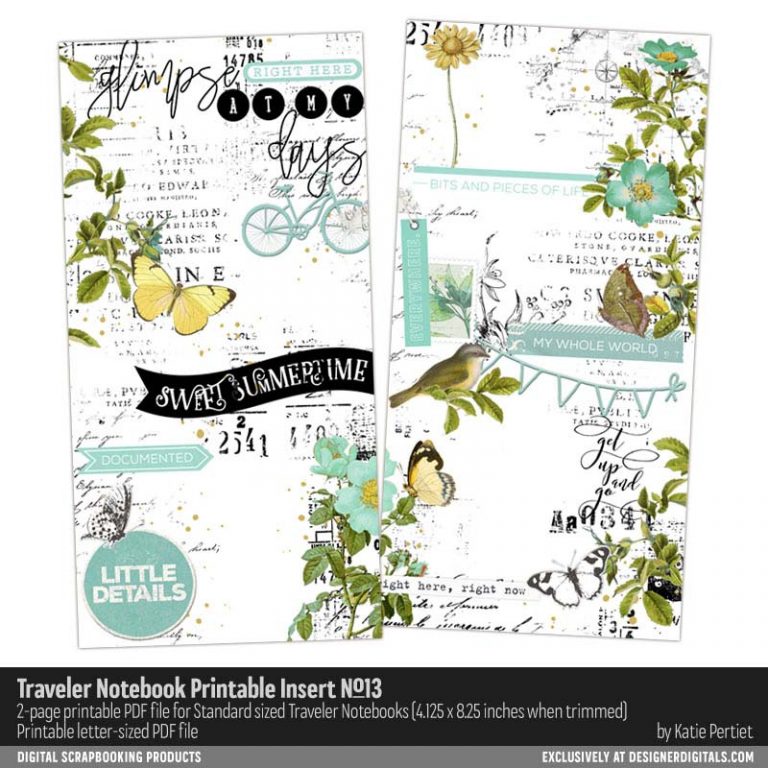 Traveler Notebook Printable Inserts 13 - Katie Pertiet Designs