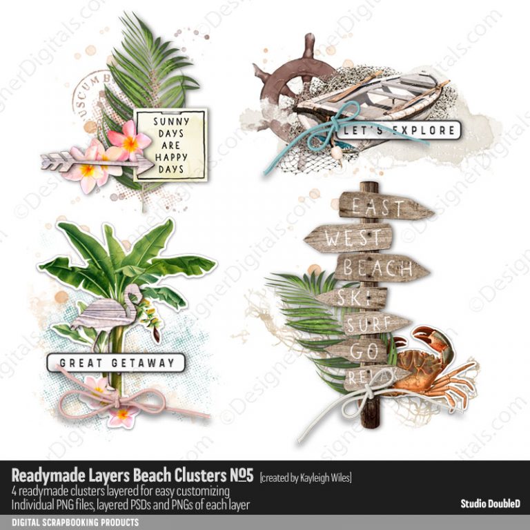 Readymade Layers: Beach Clusters 05 - Katie Pertiet Designs