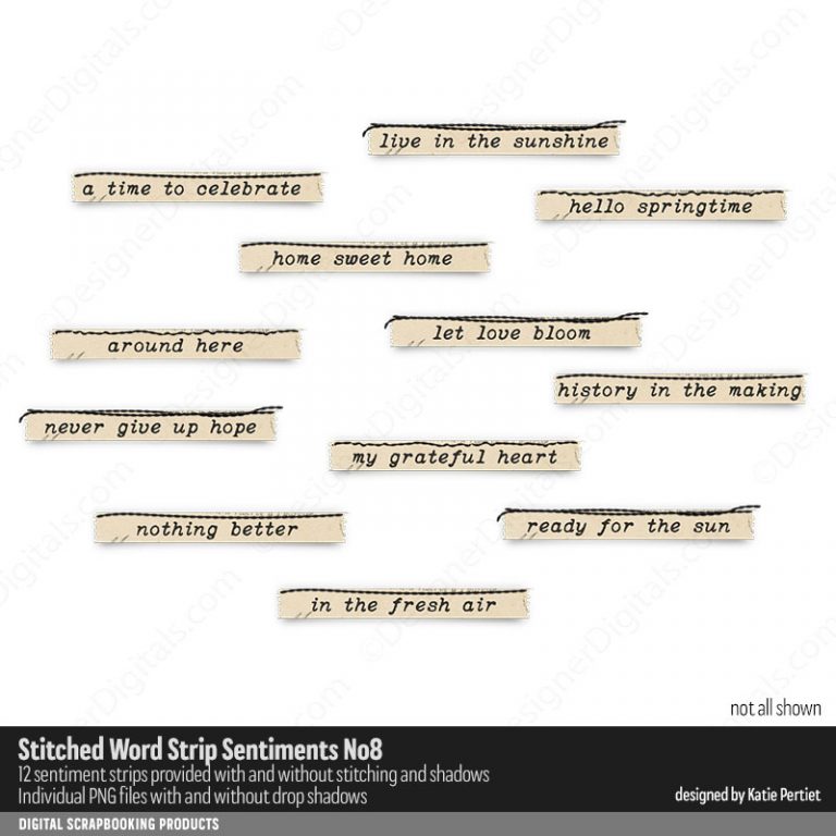 Stitched Word Strip Sentiments 08 - Katie Pertiet Designs