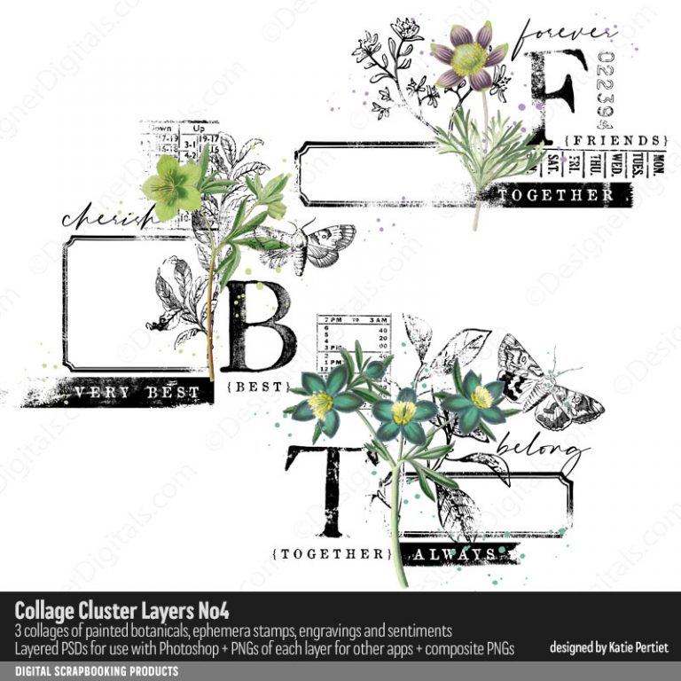 Collage Cluster Layers 04 - Katie Pertiet Designs