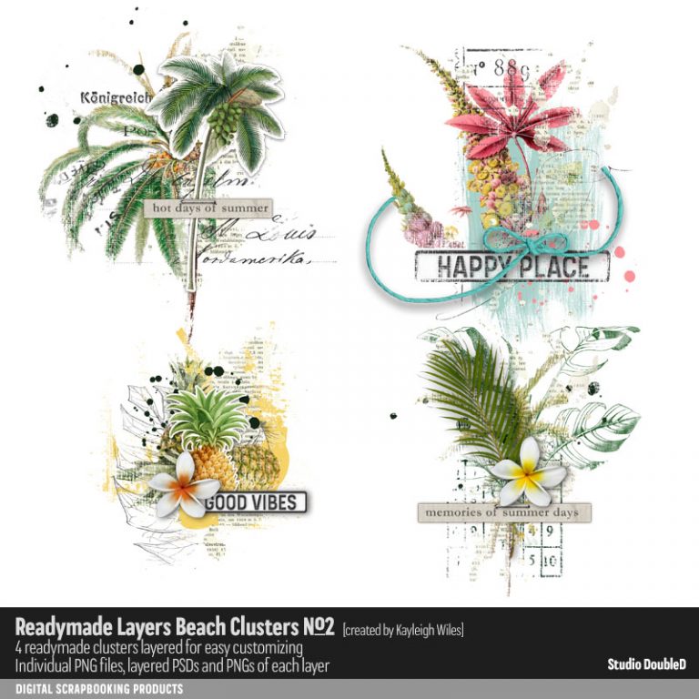 Readymade Layers: Beach Clusters 02 - Katie Pertiet Designs