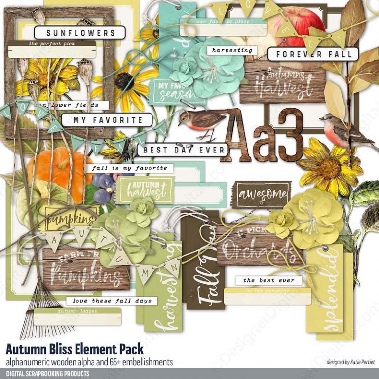 Autumn Bliss Element Pack - Katie Pertiet Designs
