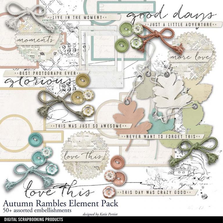 Autumn Rambles Element Pack - Katie Pertiet Designs