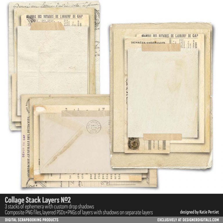 Collage Stack Layers 02 - Katie Pertiet Designs
