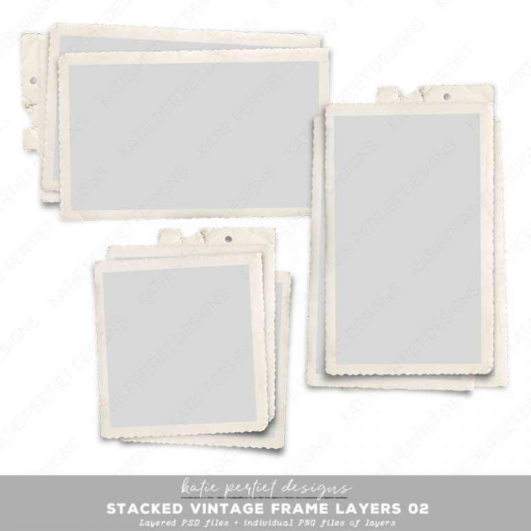 Stacked Vintage Frame Layers 02 - Katie Pertiet Designs