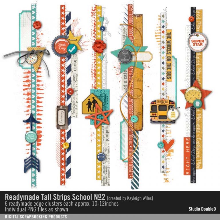 Readymade Tall Strips: School 02 - Katie Pertiet Designs