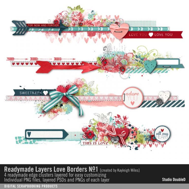 Readymade Layers: Love Borders 01 - Katie Pertiet Designs