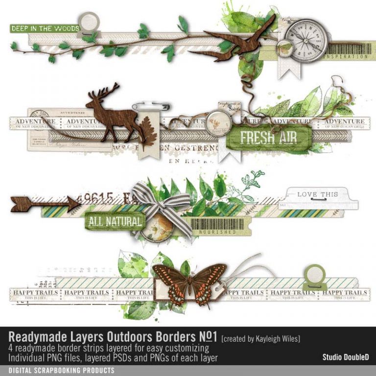 Readymade Layers: Outdoors Borders 01 - Katie Pertiet Designs