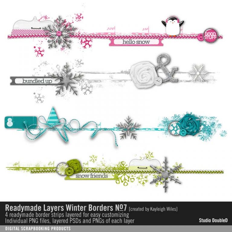 Readymade Layers: Winter Borders 07 - Katie Pertiet Designs