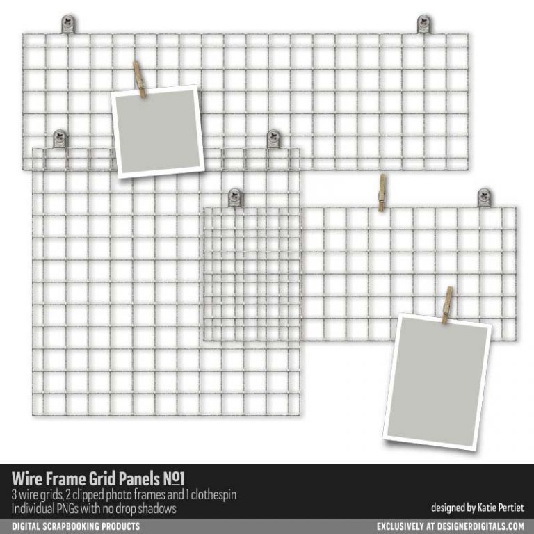 Wire Frame Grid Panels 01 - Katie Pertiet Designs