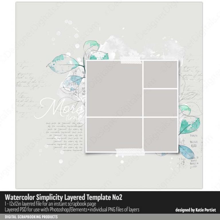 Watercolor Blends Layered Template 01 - Katie Pertiet Designs