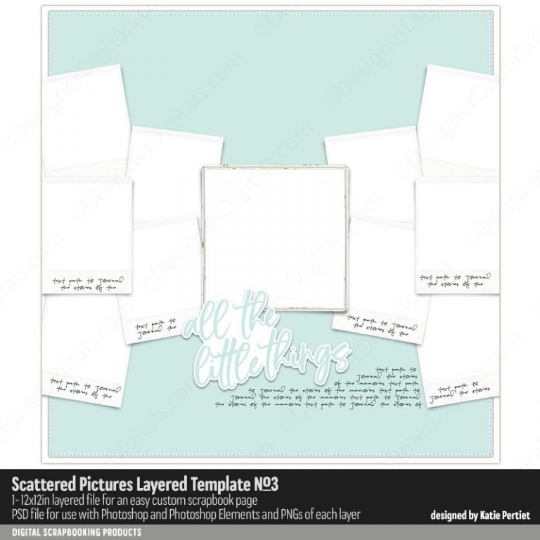 Scattered Pictures Layered Template 03 - Katie Pertiet Designs