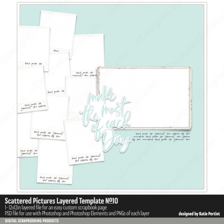 Scattered Pictures Layered Template 10 - Katie Pertiet Designs