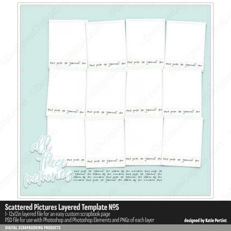 Scattered Pictures Layered Template 05 - Katie Pertiet Designs