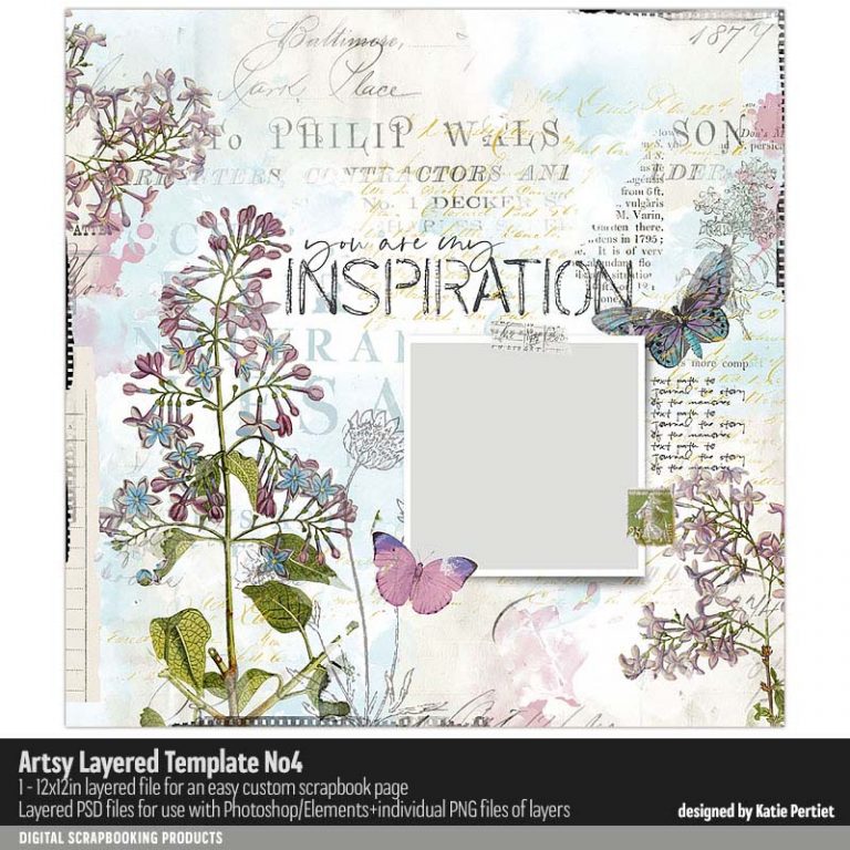 Artsy Layered Template 04 - Katie Pertiet Designs