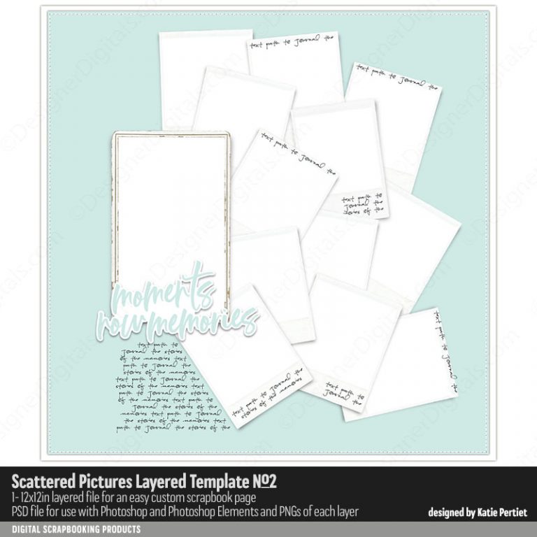 Scattered Pictures Layered Template 02 - Katie Pertiet Designs