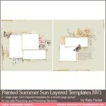 Painted Summer Sun Layered Templates 01 - Katie Pertiet Designs