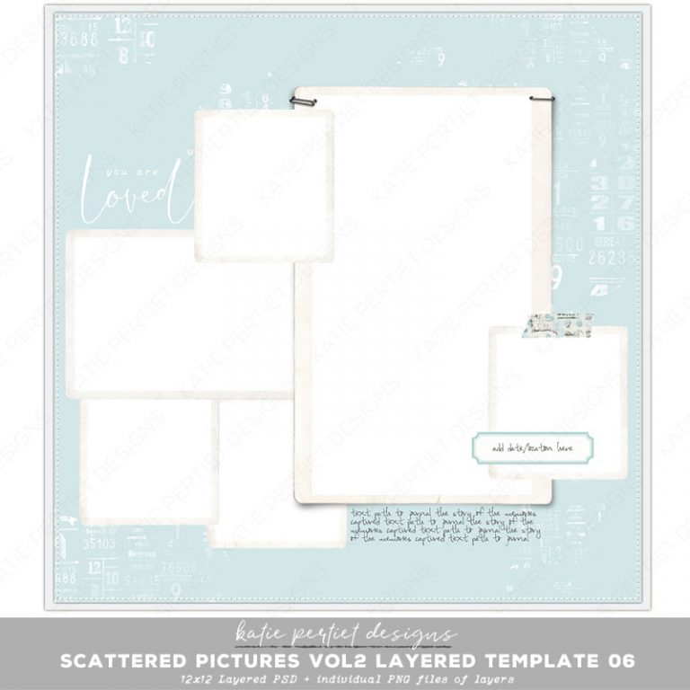 Scattered Pictures Vol. 02 Layered Template 06 - Katie Pertiet Designs