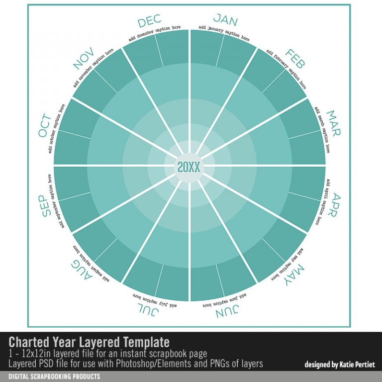 Charted Year Layered Template 01 - Katie Pertiet Designs