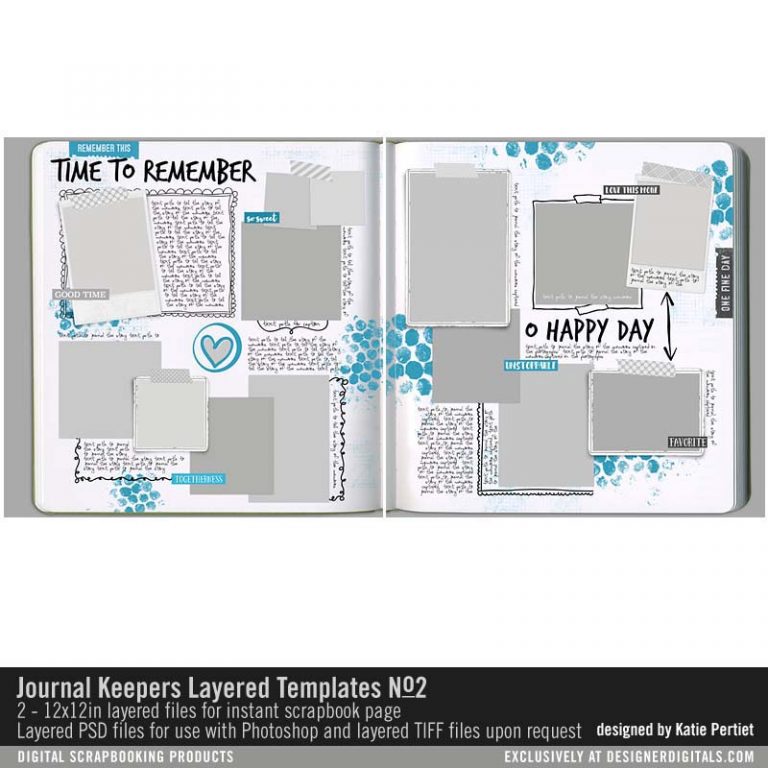 Journal Keepers Layered Templates 02 - Katie Pertiet Designs