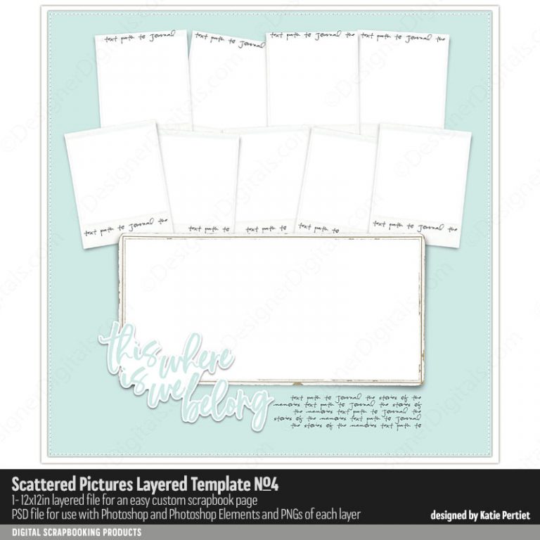 Scattered Pictures Layered Template 04 - Katie Pertiet Designs