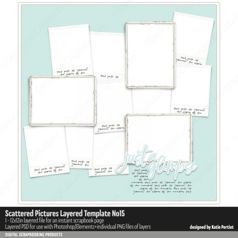 Scattered Pictures Layered Template 15 - Katie Pertiet Designs
