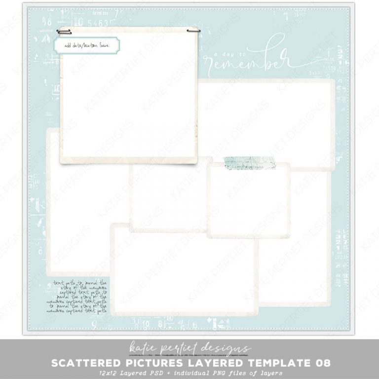 Scattered Pictures Vol. 02 Layered Template 08 - Katie Pertiet Designs