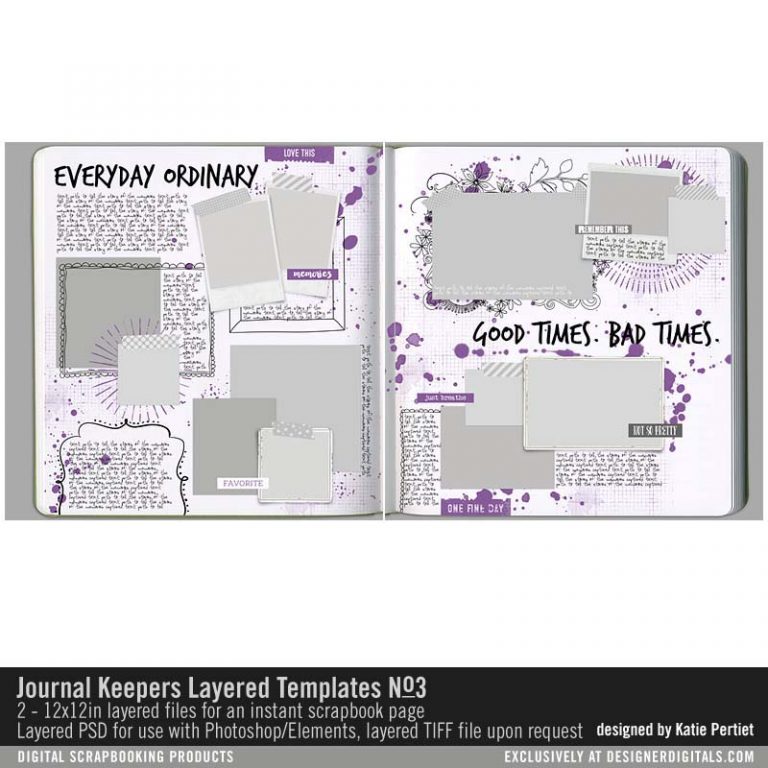 Journal Keepers Layered Templates 03 - Katie Pertiet Designs