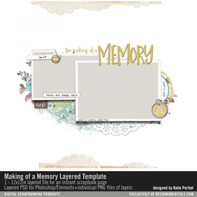 Making of a Memory Layered Template - Katie Pertiet Designs