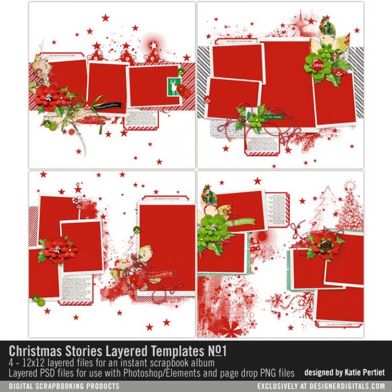 Christmas Stories Layered Templates 01 - Katie Pertiet Designs