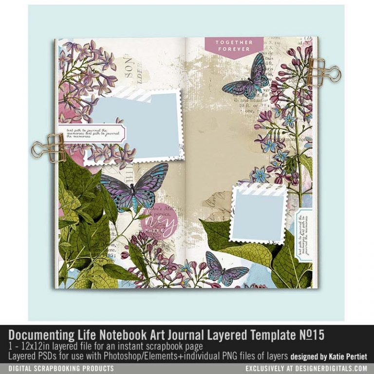 Documenting Life Notebook Art Journal Layered Template 15 - Katie ...