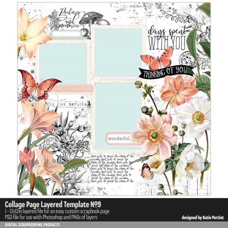 Collage Page Layered Template 09 - Katie Pertiet Designs