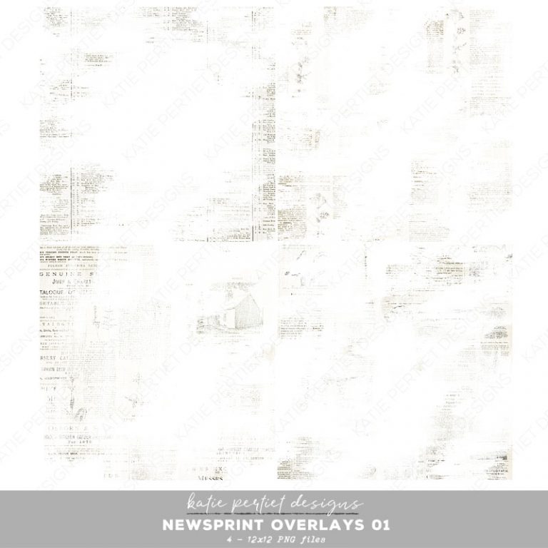 Newsprint Overlays 01 - Katie Pertiet Designs