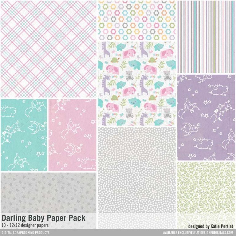 Vintage Traveler Printable Paper Pack 02 - Katie Pertiet Designs